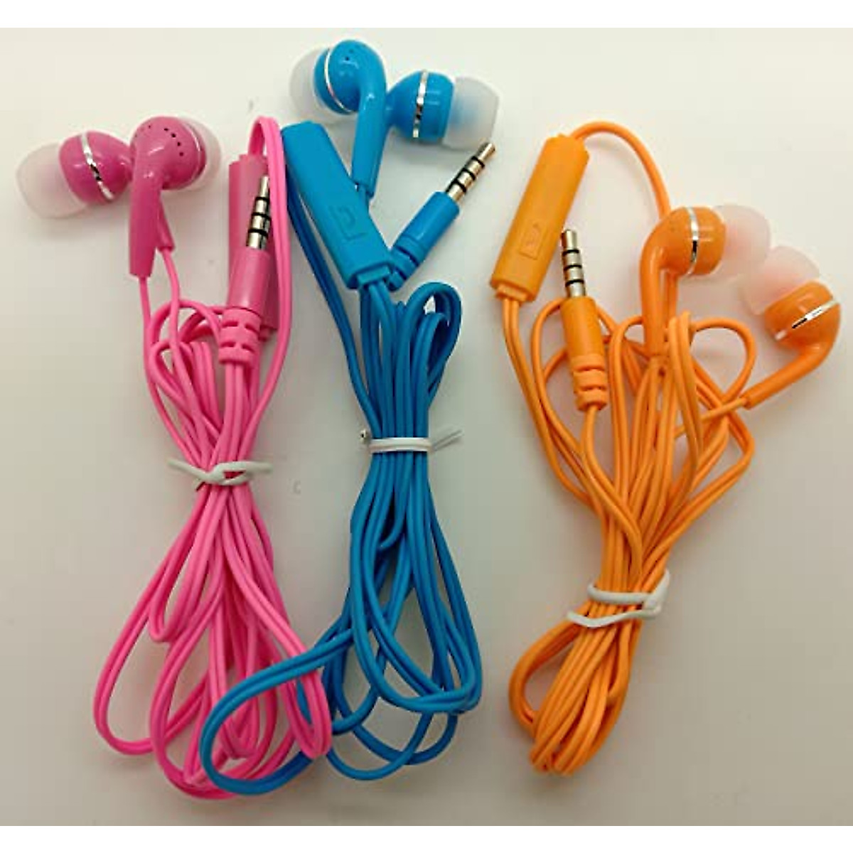 KKstorm Kids Headphones Kids: Headphones for Kids for School Kids Wired School Headphones Lightweight Microphone Earphones with Microphone Earphones Microphone Earbuds with Microphone Kids 3PACK