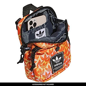 adidas Originals Utility Festival 3.0 Crossbody Bag, Gradient Monogram/Orange/Black, One Size