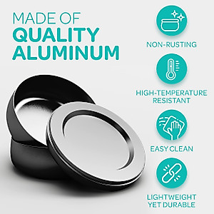 Hearts & Crafts Black Candle Tins 16 oz with Lids - 12-Pack of Bulk Candle Jars for Making Candles, Arts & Crafts, Storage, Gifts, and More - Empty Candle Jars with Lids