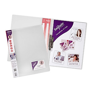 Snopake 12772S A4 Clamp Binder with 100 Sheet Capacity - Clear