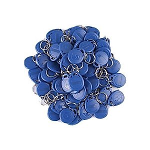 [Upgrade Version] AlleTechPlus Contactless 125khz Wholesale New RFID Proximity Id Card Token Tags Key Keyfobs (Blue, Pack of 100)