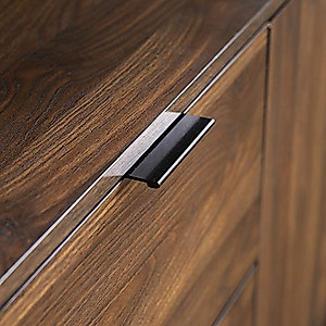 Walker Edison Modern Wood TV Stand with Cabinet Doors and Drawers for TV's up to 65" Flat Screen Universal TV Console Living Room Storage Shelves Entertainment Center, 58 Inch, Dark Walnut