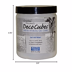 Deco Cubes DC-C10 Clear 10-Ounce Jar