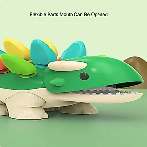 CORNICIONE Dinosaur Plugging Toy,Exercise Hand Eye Coordination,Early Development Activity for Kids