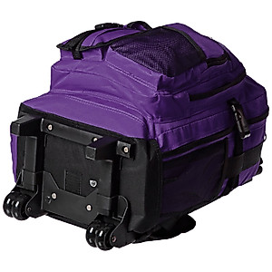 Everest Deluxe Wheeled Backpack, Dark Purple, One Size