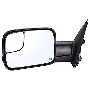 ZAPOSTS Towing Mirrors Replacement Fit for 02-08 DodgeRam 1500 for 03-09 Dodge Ram 2500 3500 Pickup Truck Power Heated Tow Folding Side View Mirror Driver Side