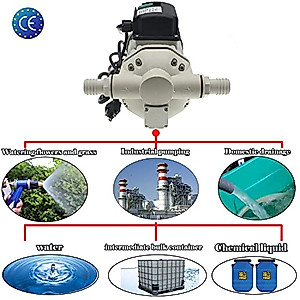 Diaphragm Irrigation Self priming Electric water pump;Large flow pump 10.6 GPM, 115VAC, 23PSI, 14.3lb, Lift 11m, Power 350W (Pump-540B), White, (Pump-540)