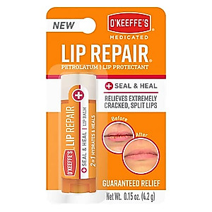 O'Keeffe's Medicated Lip Repair Seal & Heal Lip Protectant, Stick, (Pack of 2)