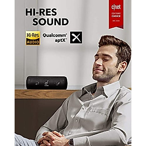 Anker Soundcore Motion+ Bluetooth Speaker with Hi-Res 30W Audio, Extended Bass and Treble, Wireless HiFi Portable Speaker with App, Customizable EQ, 12-Hour Playtime, IPX7 Waterproof, USB-C (Renewed) 
