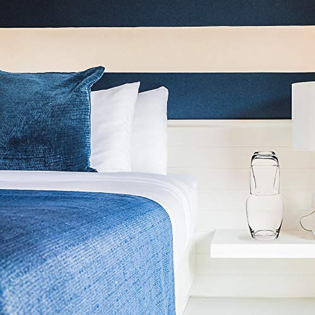 Trinkware Bedside Carafe With Tumbler - Clear Glass - 2 Piece Water Pitcher And Cup Night Set