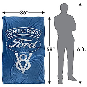 Ford Blanket, 36"x58" Genuine Parts Silky Touch Super Soft Throw Blanket