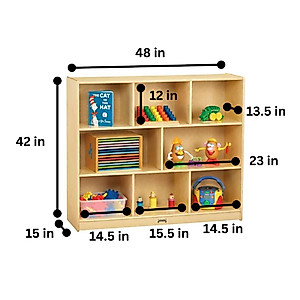 Jonti-Craft 0469JC Mega Mobile Single Storage Unit Shelf - Kids Classroom Shelves