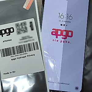 apgo Hydrogel Privacy Matte Screen Protector for Oppo Reno2, Anti Spy, Hydrogel Film, Flexible, Soft TPU with positioning layer easy installation