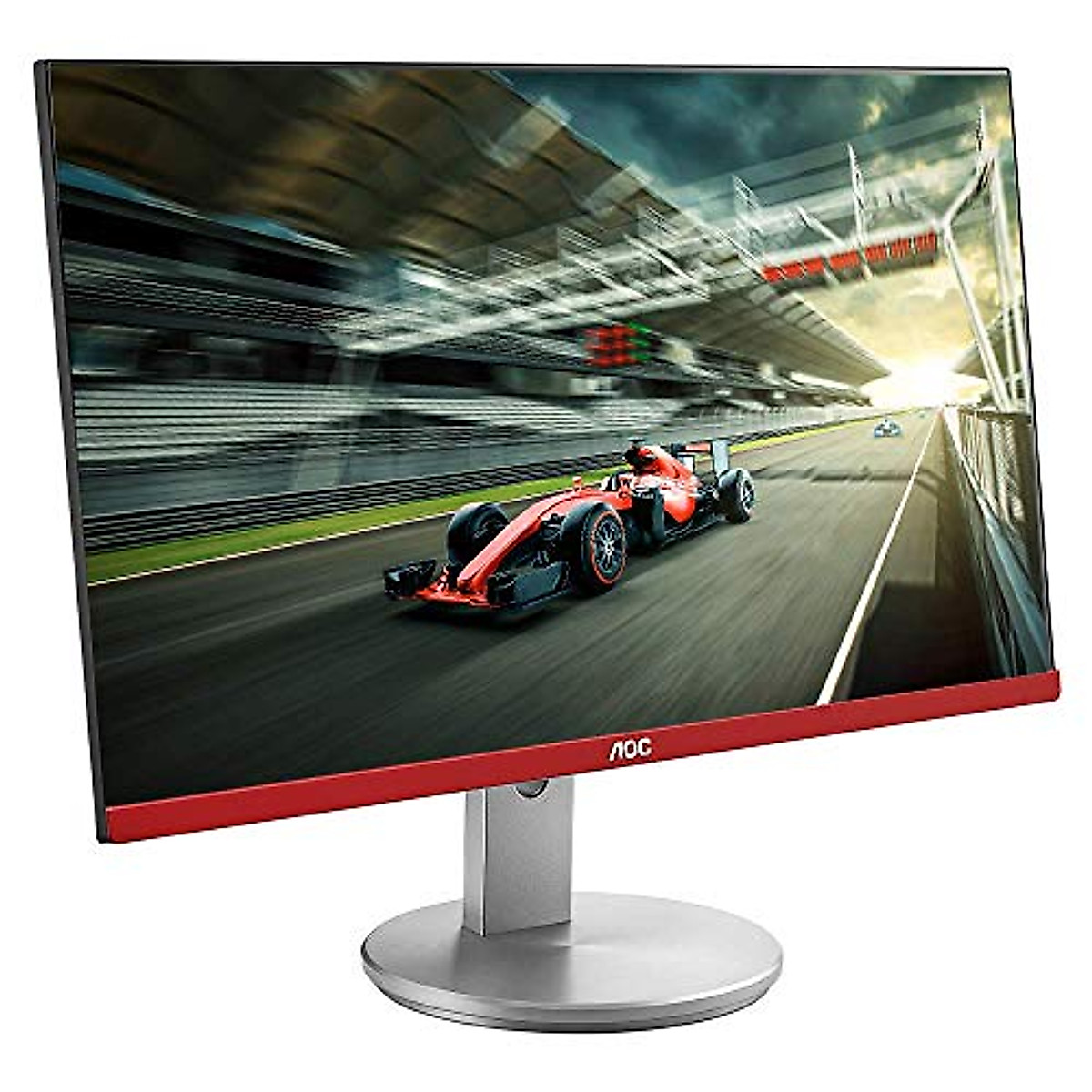 AOC Limited Edition G2490VXS 24" class Frameless Gaming Monitor with Silver Stand, FHD 1920x1080, 1ms 144Hz, FreeSync Premium, 126% sRGB / 93% DCI-P3, 3Yr Re-Spawned zero dead pixels Black