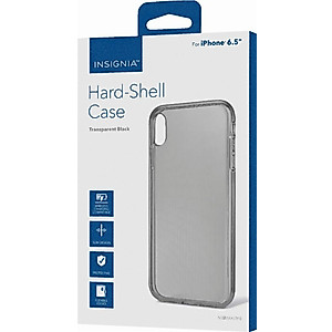 Insignia Protective Case for Apple iPhone Xs Max - Black/Transparent - Model: NS-MAXLTPB