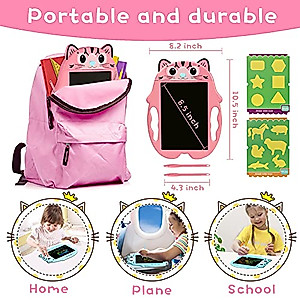 LCD Writing Tablet, SS Drawing Tablet for Kids 8.5" Colorful Screen Doodle Board Pad for 3 4 5 6 Years Old Boys Girls Gifts Education Toys Pink