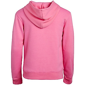 Real Love Girls' Jogger Set - 2 Piece Basic Fleece Solid Full Zip Hoodie and Sweatpants (Size: 7-16), Size 10-12, Soft Pink