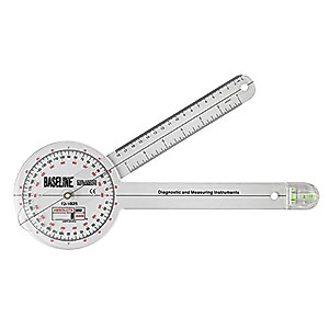 Baseline 12-1025 Absolute Axis 360 Degree Plastic Goniometer, 12" Length