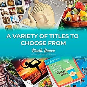 Live with Intention | 2023 7 x 14 Inch Monthly Mini Wall Calendar | Brush Dance | Art Paintings Inspiration Motivation