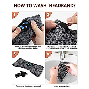 Perytong Sleeping Headphones Bluetooth Headband, Soft Sleep Headphones Headbands,Long Time Play Sleeping Headsets with Built in Speakers Perfect for Workout,Running,Yoga,Travel