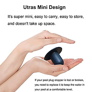 4 PCS Swimming Pool Pump Strainer Hole Plug Replacemen for Bestway & Intex Pools Ground Swimming Plug Wall Plug Stopper (Black)