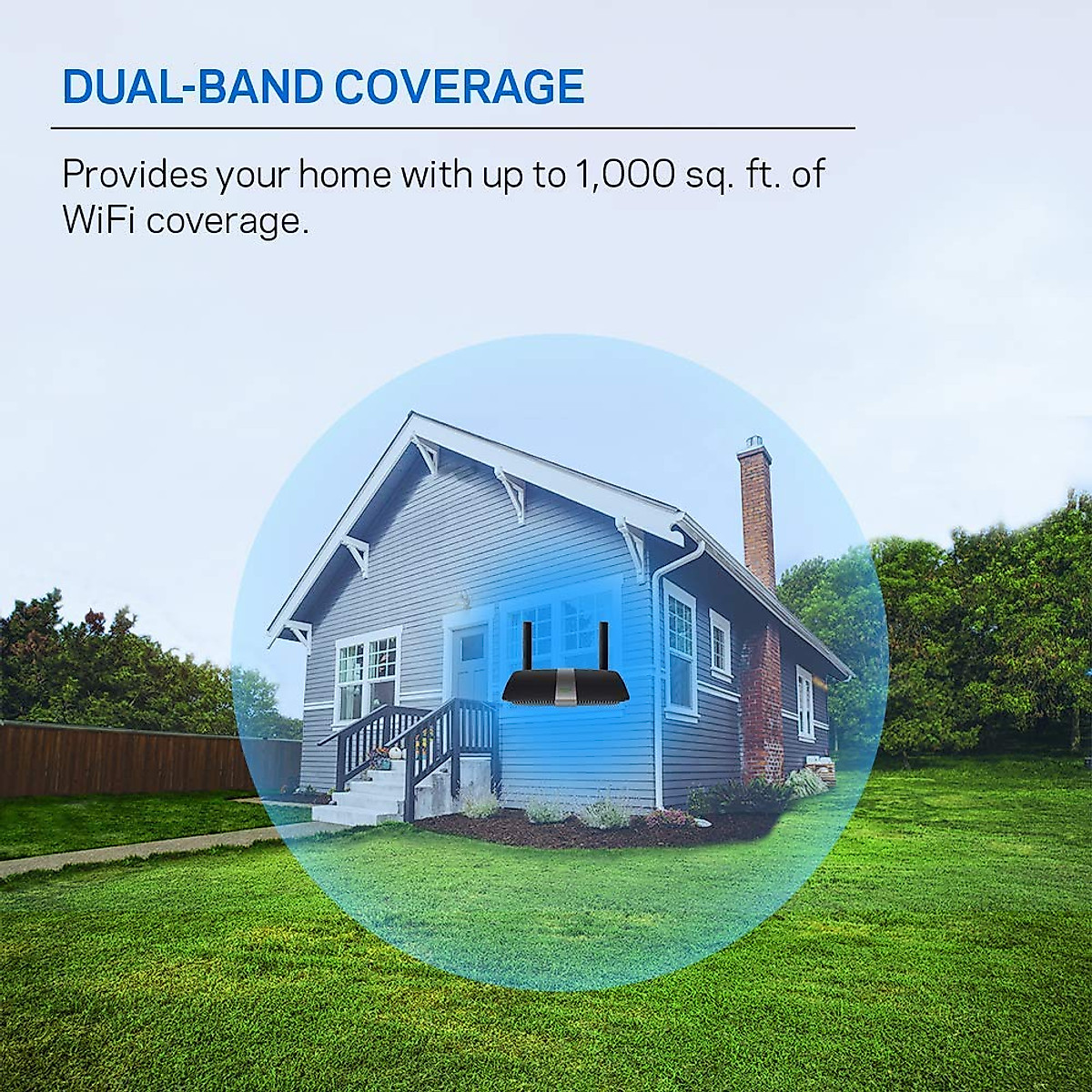 Linksys EA6350 AC1200 Dual Band Smart Wi-Fi Wireless Router Black - Renewed