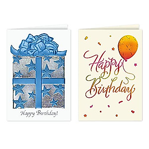 The Gallery Collection - Birthday Cards Assortment Box (35 Cards), Foil & Embossing (Birthday Formal)
