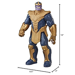 Marvel Avengers Titan Hero Series Blast Gear Deluxe Thanos Action Figure, 30-cm Toy, Inspired byMarvel Comics, for Children Aged 4 and Up