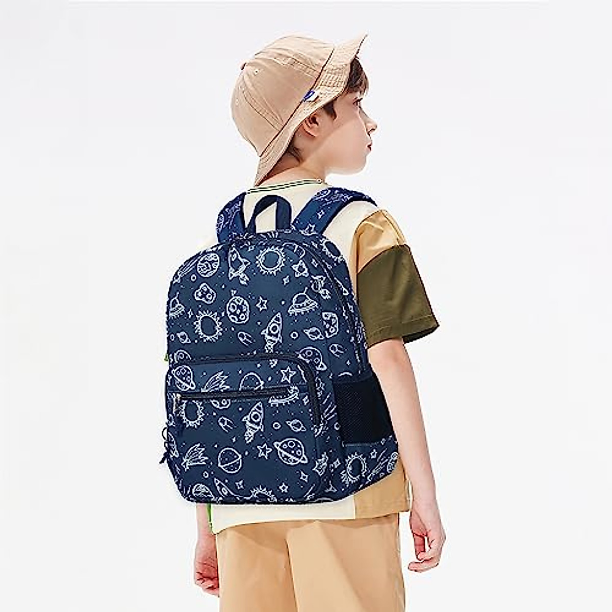 mygreen Toddler Backpack Boys with Coin Bag Cute Kids School Backpack Preschool Kindergarten Bookbags Nursery Daycare Toddler Bags Rocket Navy Blue
