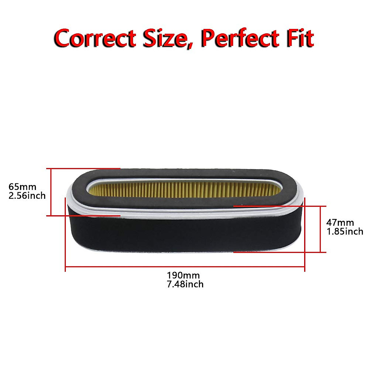 QHALEN Air Filter Compatible with Honda GXV160 Engine Lawn Mower Air Cleaner 17210-Z1V-003 (Black,Qty 2)