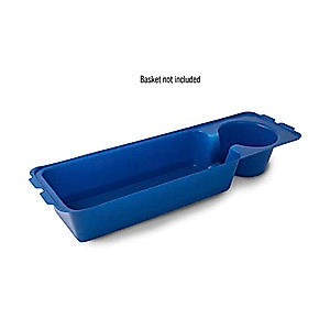 Heavy Duty Clear Plastic Insert/Tray/Cup Holder for Walker Basket (Blue)