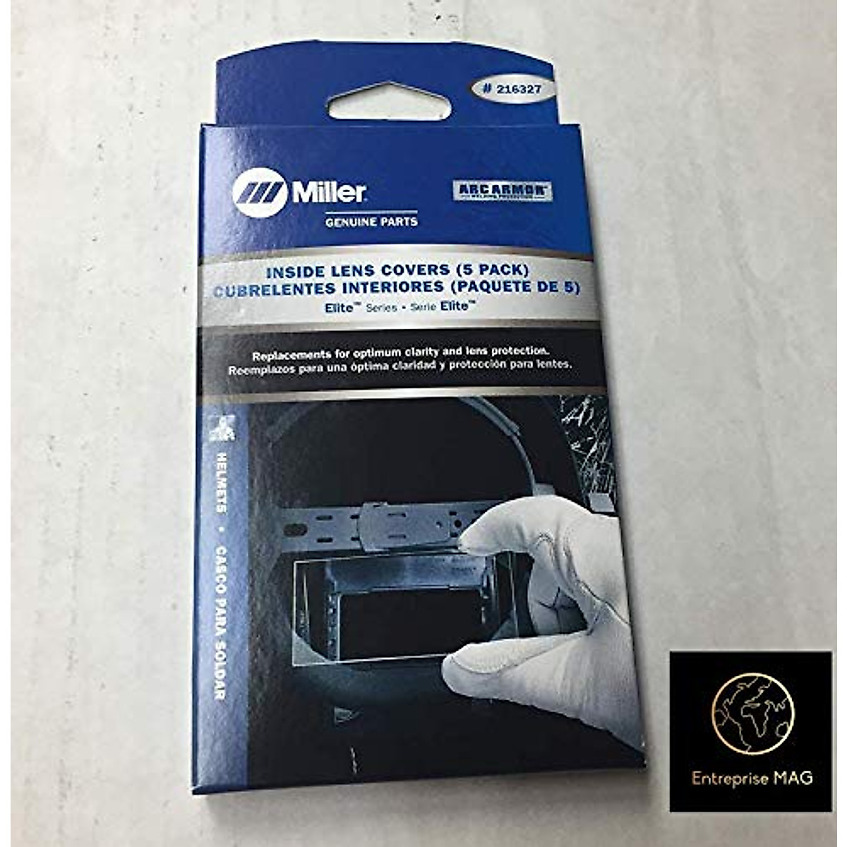 Miller 216327 4 1/4 x 2 1/2 Inside Lens Cover For use with Digital Elite and Titanium 9400/9400i helmets by Miller Electric