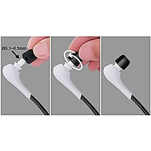 SIMOLIO Wireless TV Headset Replacement Ear Tips, Noise Isolation Memory Foam Earbuds for Under-Chin Headsets, Soft Replacement Earbuds for SIMOLIO Wireless TV Headphones (Black, 5 Pairs, Small Size)