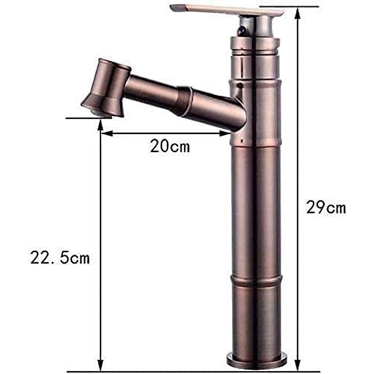 JVOZBZMWZ Brass Bathroom Tap Retro Extensible with Removable Hand Sheet Faucet Single Line Mixer Kitchen Faucet Faucet Bathtub Water Faucet