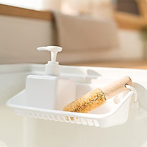 carrotez Sink Caddy Organizer, Sponge Holder, Suction Holder for Sponges, Soap, Scrubbers, Rust Resistant, Kitchen, Bathroom