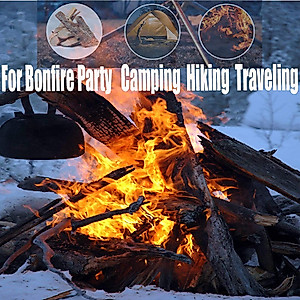 Finderomend Portable Fire Pit for Camping 22 Inch Mesh Collapsible Folding Fire Pit with Stainless Steel for Campfire, Outdoor, Camping and Travel- Include Carry Bag