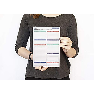 bloom daily planners Double Sided Daily Planning System Tear Off To Do Pad - Teal - 6" x 9"