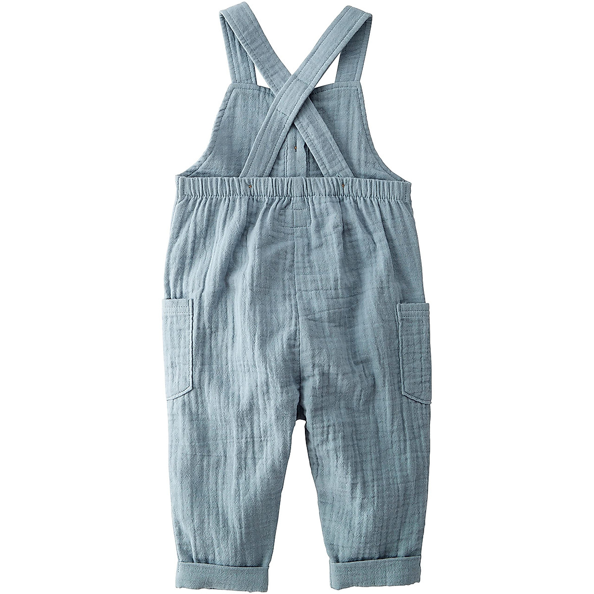 little planet by carter's unisex-baby Organic Cotton Gauze Overall Jumpsuit, Ochre, 18 Months
