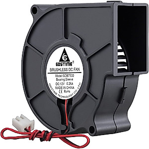 GDSTIME 75mm x 30mm 7530 DC 12 Volt Brushless Turbo Blower Cooling Fan 2Pin