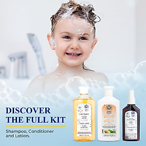 Intea Camomila Kids Shampoo for Blonde Highlights – 8.5Oz Chamomile Shampoo Hair Lightener for Kids – Natural Extract Toddler Shampoo with No Silicones or Parabens