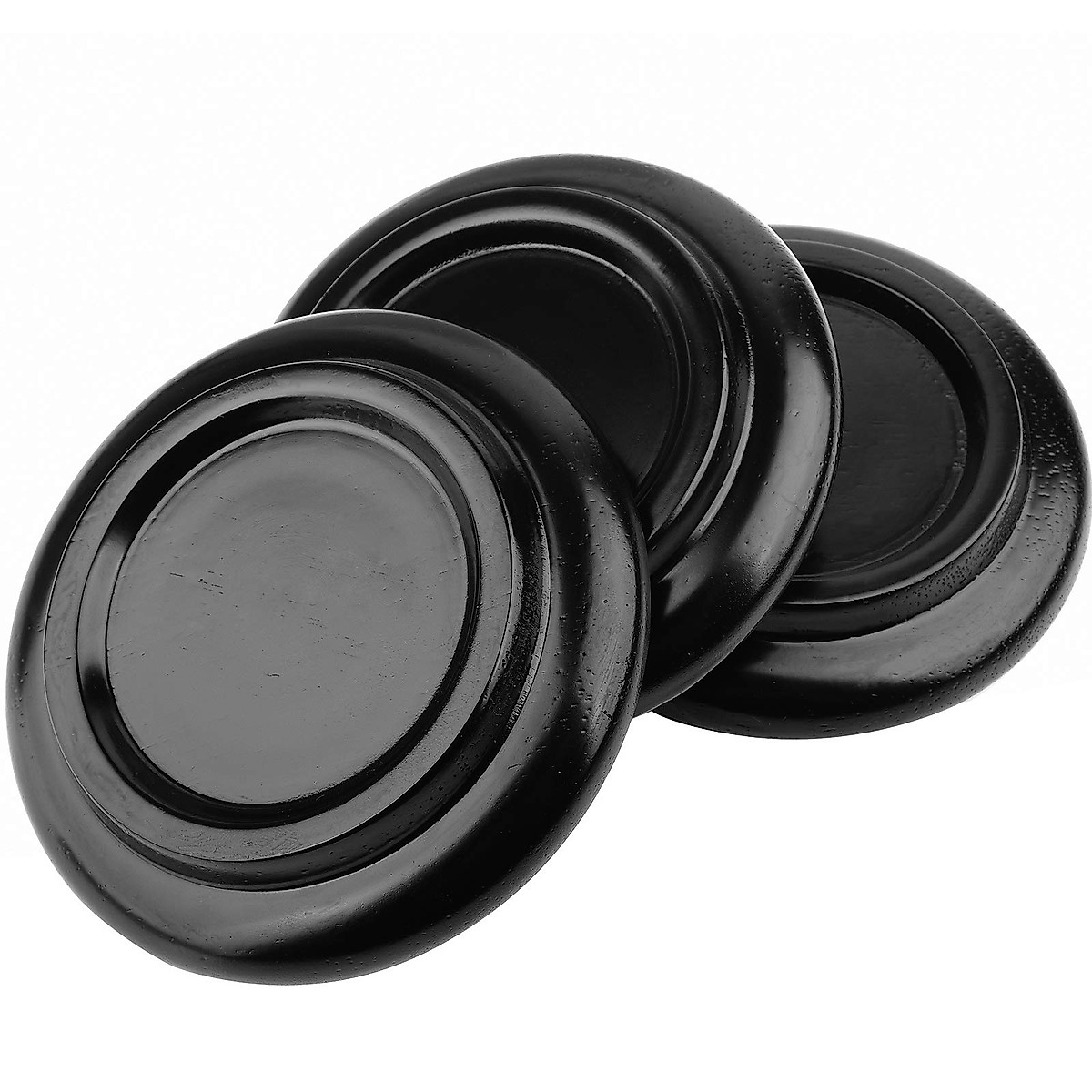 Eison Piano Caster for Grand Piano, Wood Piano Caster Cups Floor Protectors for Hardwood Floor,with Non-Slip & Anti-Noise Foam Piano Casters Pad, Set of 3,Black
