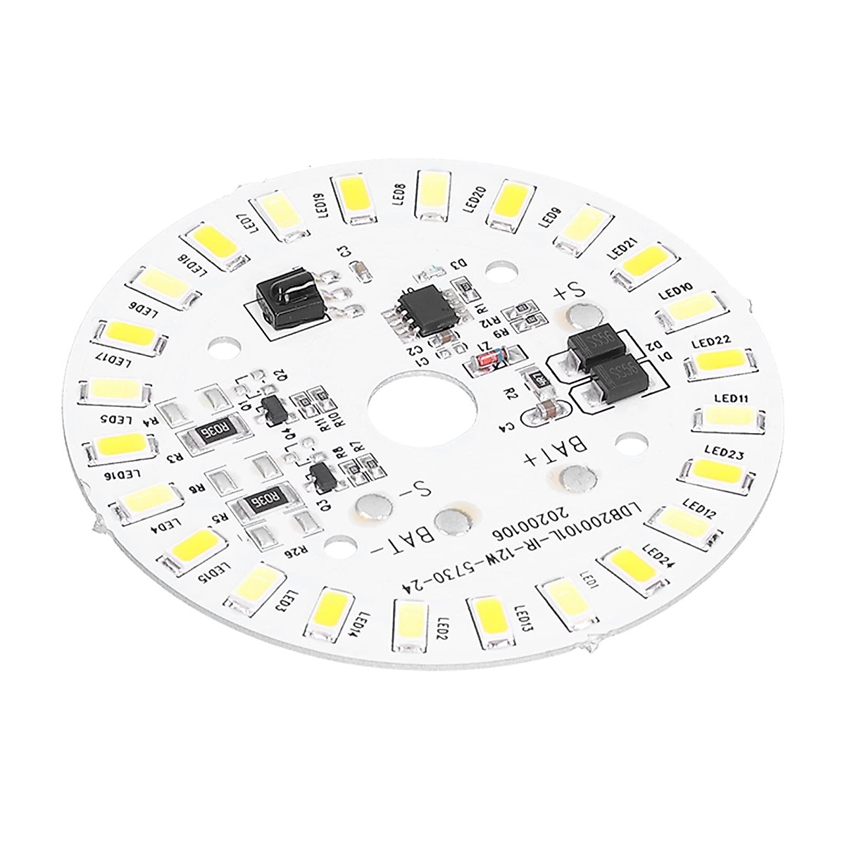 01 02 015 Lamp Panel Board, White+ Warm Light 3.2V/3.7V LED Lamp Panel for Solar Garden Lights for Solar Flood Lights for Garden for Home