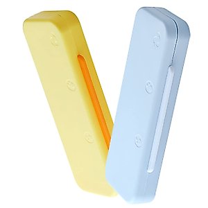 STOBOK 2pcs Box Double Layer Pencil Case Blue Pencil Case Yellow Pencil Case Plastic Pencil Box Pencil Storage Case Hard Pencil Case Pencil Box Pp Men and Women Storage Penholder