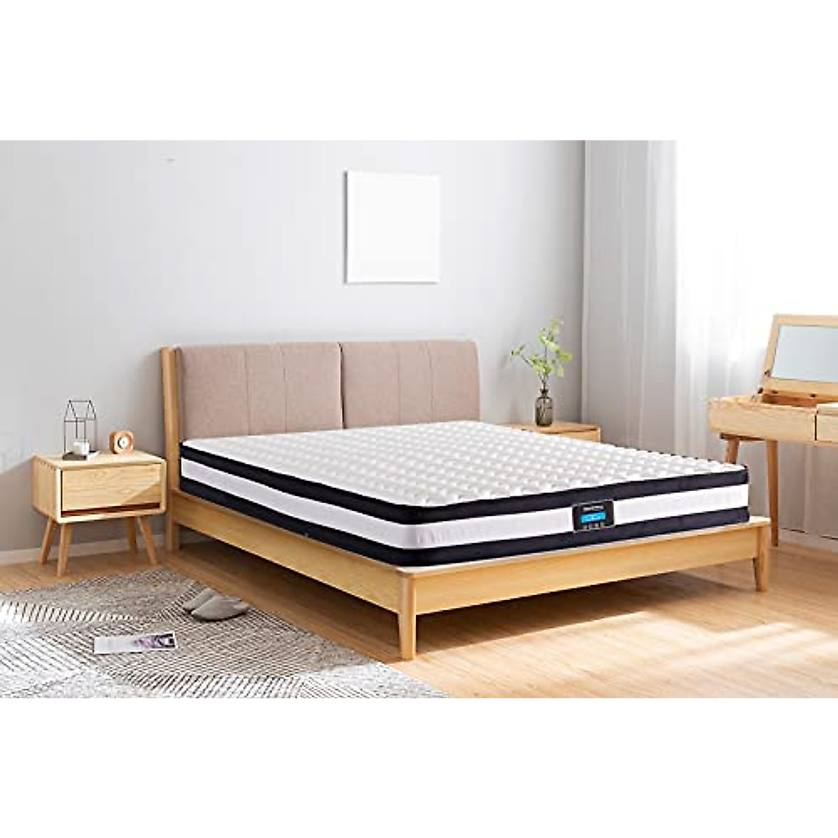 DreamQi Twin Mattress 8 Inch Memory Foam Hybrid Mattress Breathable Comfortable Mattress in A Box Pressure Relief Sleep Supportive(Twin, 8-inch)