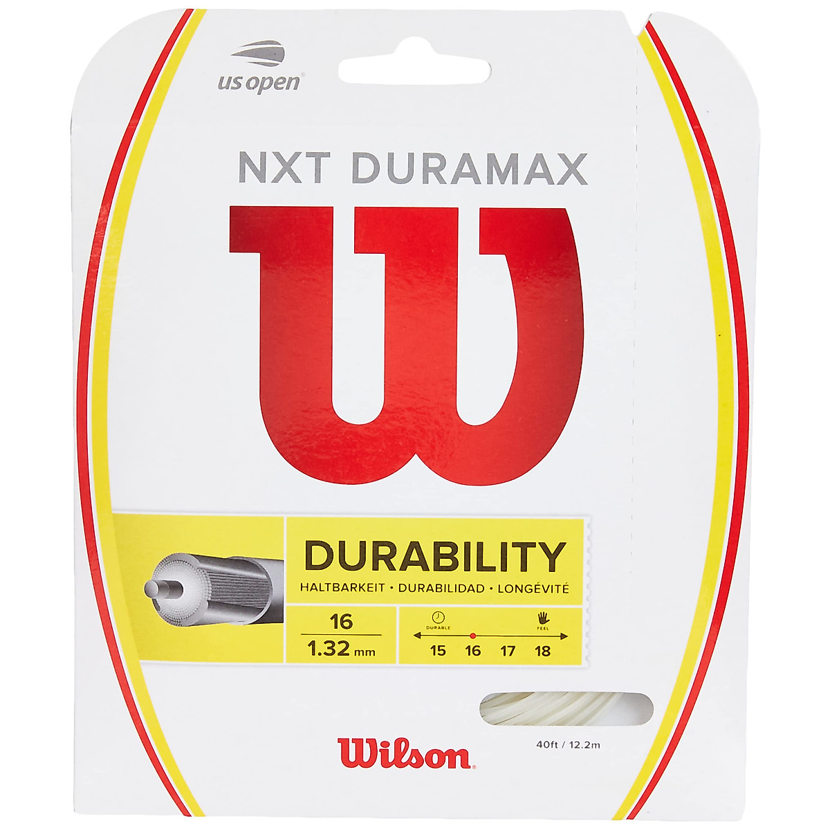Wilson NXT Duramax 16 Tennis String - Set, White