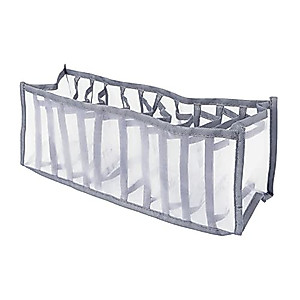 FONDOTIN 1Pc Box storage box partition box transparent lingerie collapsible storage bins clothing storage bags underwear drawer divider Bra Drawer Organizer clothes storage bag fabric sock