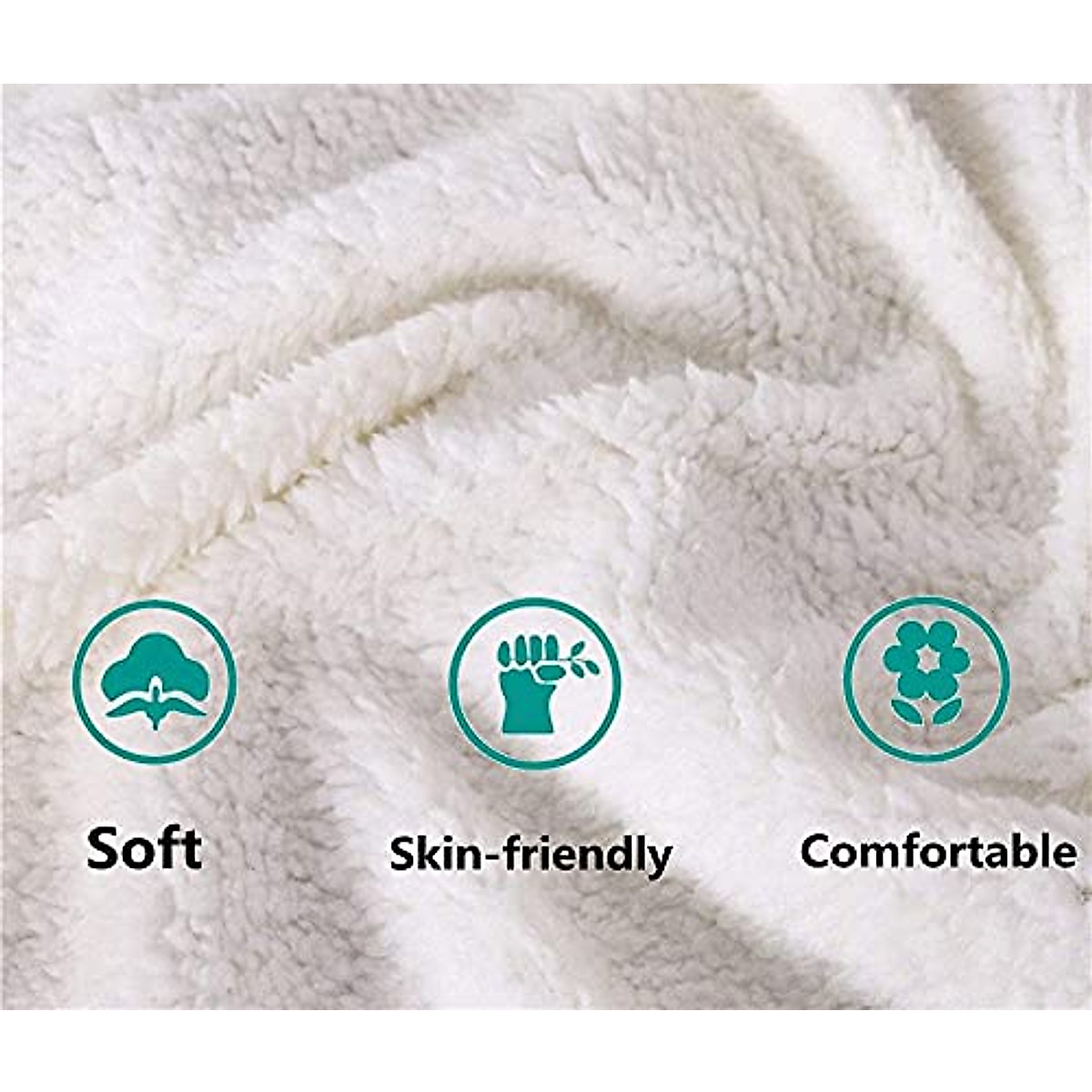 Trippy Mushroom Blanket Hippie Plant Throw Blankets for Couch Colorful Trippy Sherpa Fleece Blankets Soft Cotton Fuzzy Blanket Wool Plush Blanket (Classic Purple,(51 x 59 in))