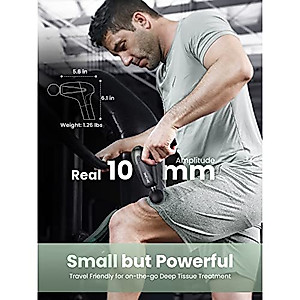 BOB AND BRAD Massage Gun, UNI Mini Massage Gun Deep Tissue Muscle Massage Gun, Upgrade 10mm Amplitude Portable Percussion Massage Gun, Massagers Gun Handheld Deep Tissue Mini Travel Massage Gun