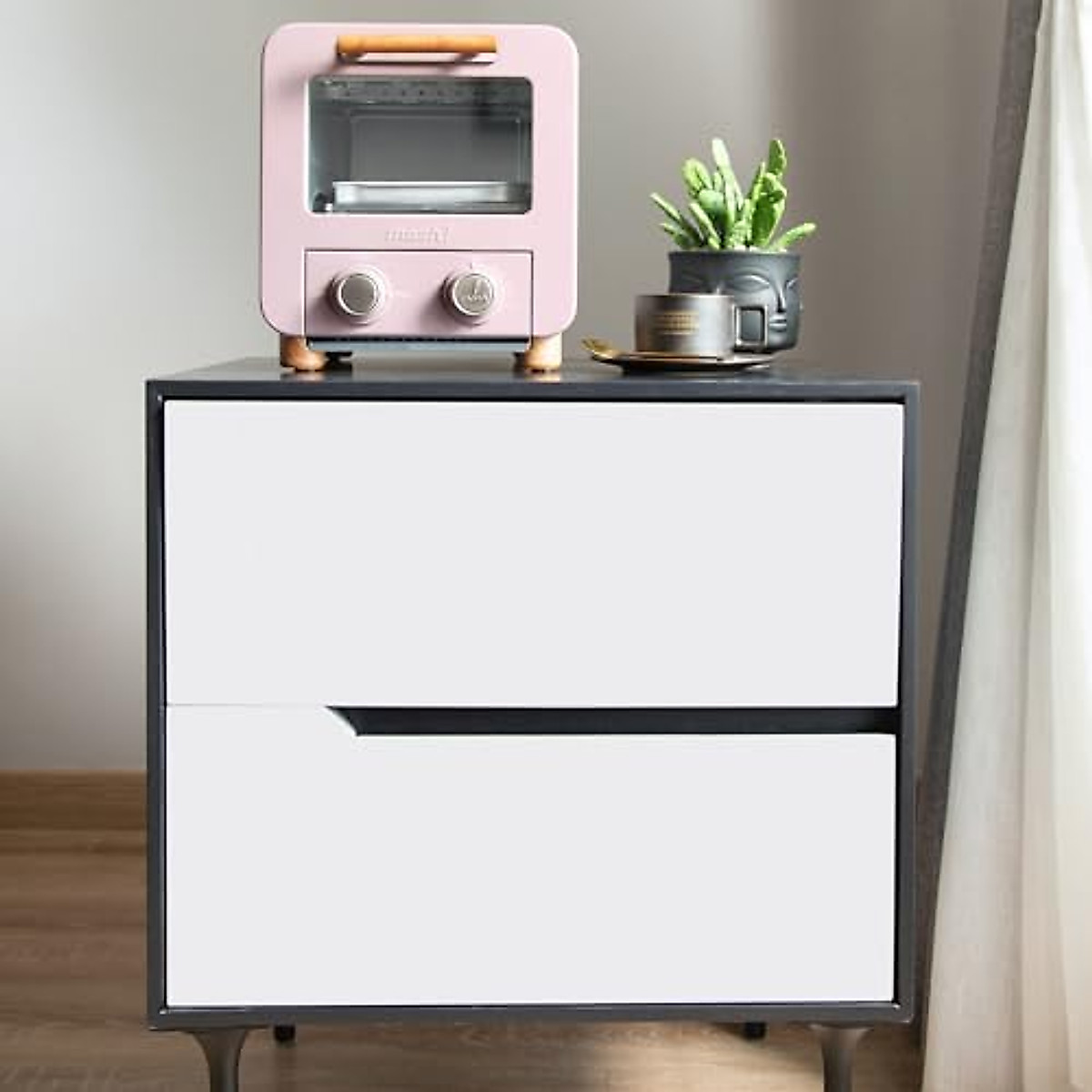 Aniboo White Contact Paper Matte White Peel and Stick Wallpaper for Bedroom Removable Wallpaper Self-Adhesive Solid Contact Paper for Cabinets Countertops Shelf Liner Drawer Waterproof 15.7"x78.7"