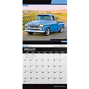 Classic Chevy Pickups OFFICIAL | 2024 12 x 24 Inch Monthly Square Wall Calendar | Foil Stamped Cover | BrownTrout | Chevrolet Motor Truck
